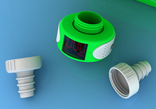 Håll koll på vattenförbrukningen. Tyvärr endast ett koncept. | Feber / Pryl