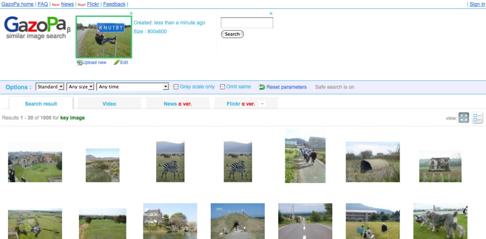 GazoPa hittar liknande bilder. Bildsökmotor. | Feber / Webb