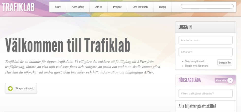 Trafiklab hjälper dig utveckla trafik-appar. Ger dig tillgång till lokaltrafikens API:er ...