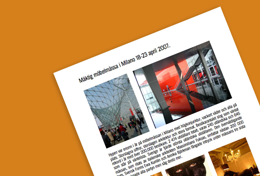 Svensk Forms rapport från Milano. Ladda ner! | Feber / Hem
