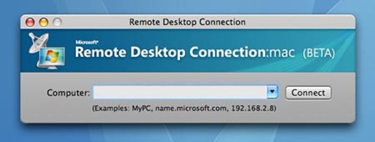 Beta av Remote Desktop Connection Client 2.0. . | Feber / Mac