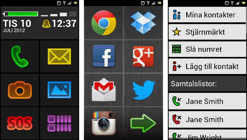BIG Launcher - Android för gamlingar. Eller barn eller synskadade ...