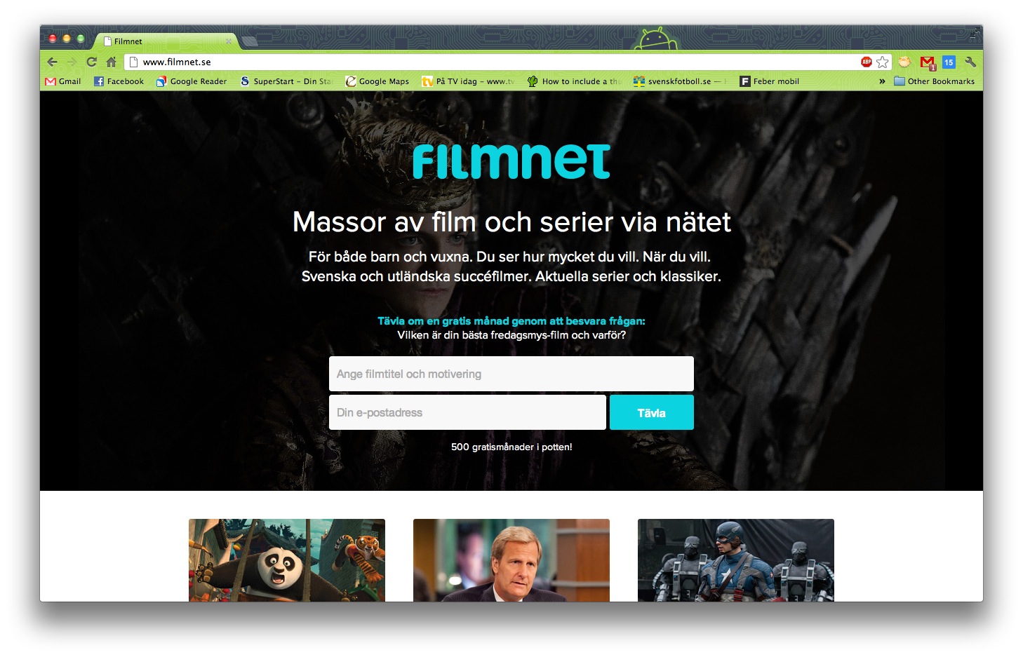 Filmnet - ännu en ny videotjänst. Mera streaming åt folket. | Feber / Webb