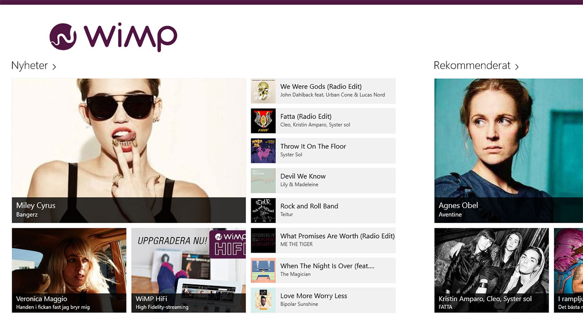 WiMP-app till Windows 8. Streamingtjänst till Windows-tablets och mer ...