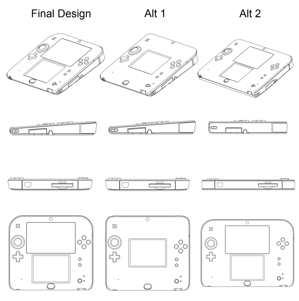 Nintendo testade flera olika designer av 2DS. Bland annat en med bara ...
