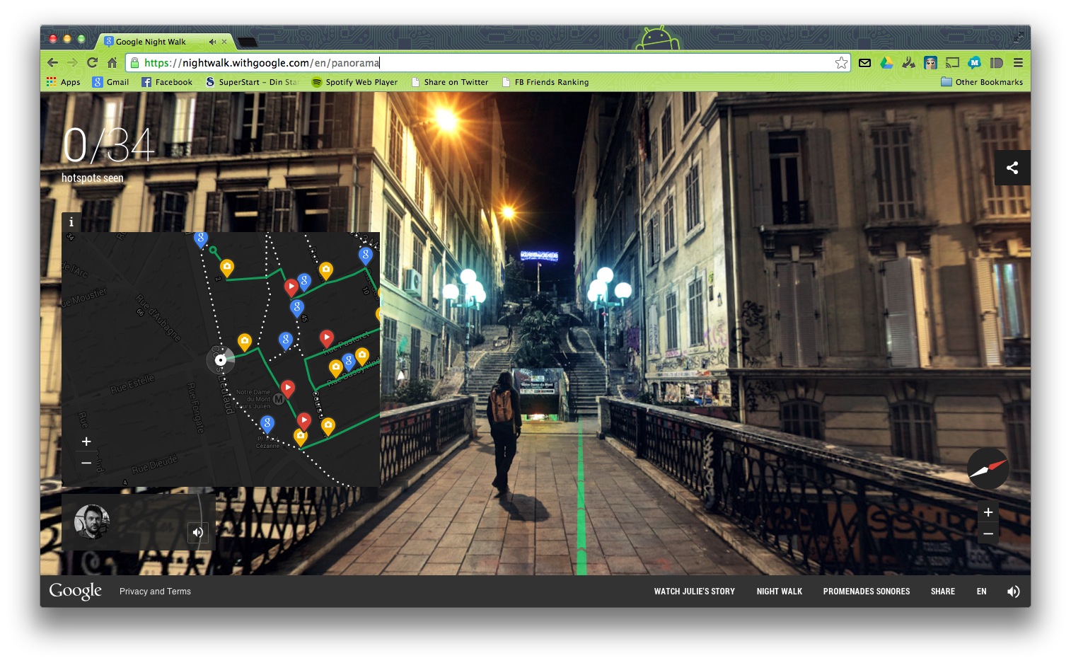 Google Night Walk. Glid igenom Marseille med Google Street View ...