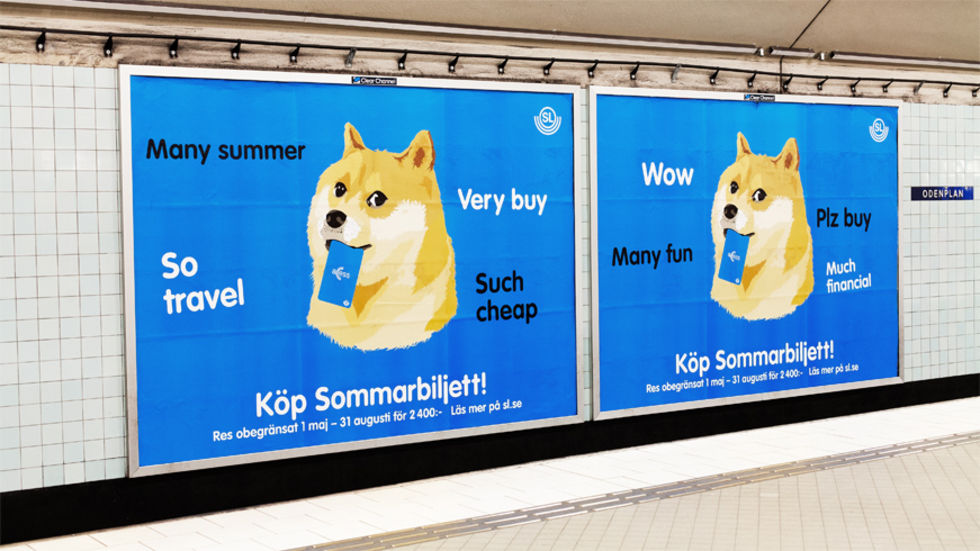 SL frias för sin Doge-kampanj. Anses inte vara rasistisk. | Feber / Webb