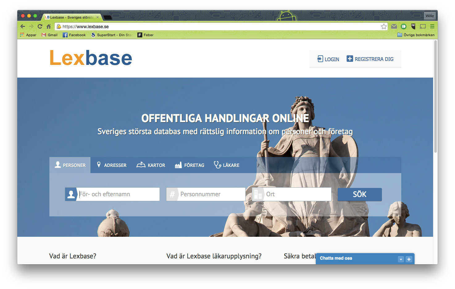 Lexbase dras inför rätta. Två personer stämmer uthängningssajten ...