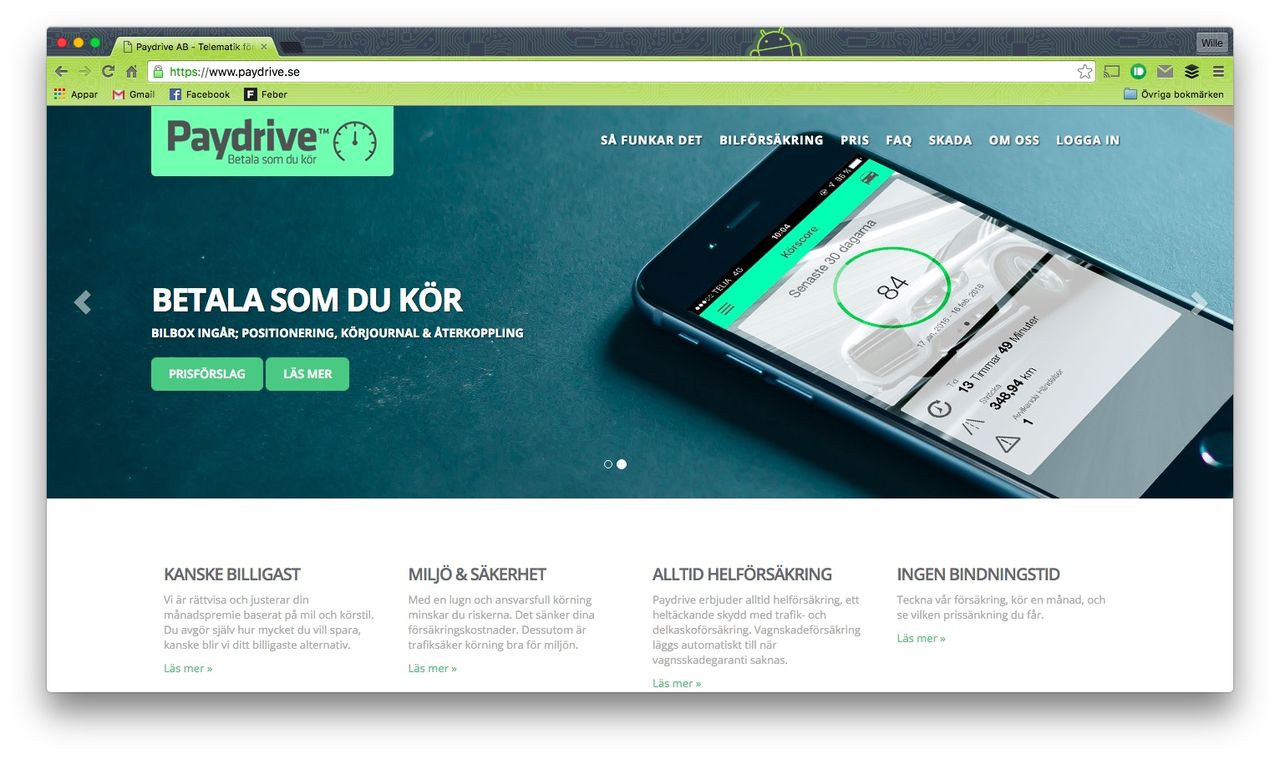 Betala bilförsäkring baserat på hur du kör med Paydrive. Ännu ett ...