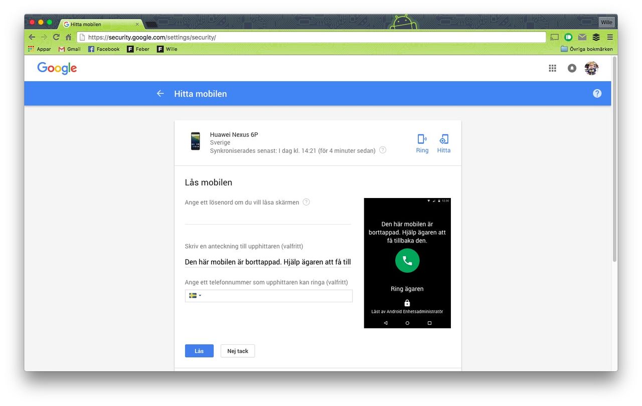 Google lanserar Find your phone. Hittar försvunna telefoner. | Feber ...