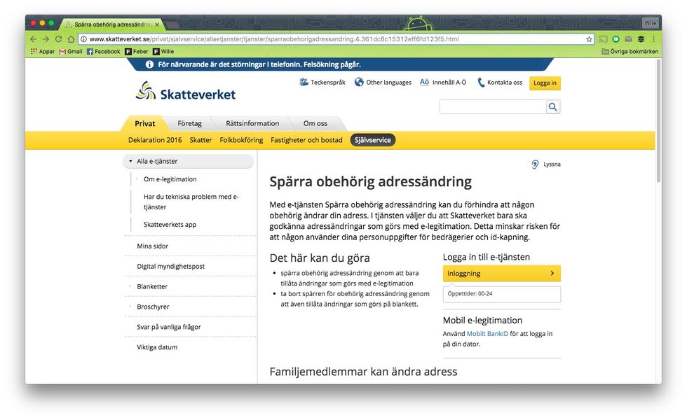 Nu kan man spärra obehörig adressändring med e-legitimation ...