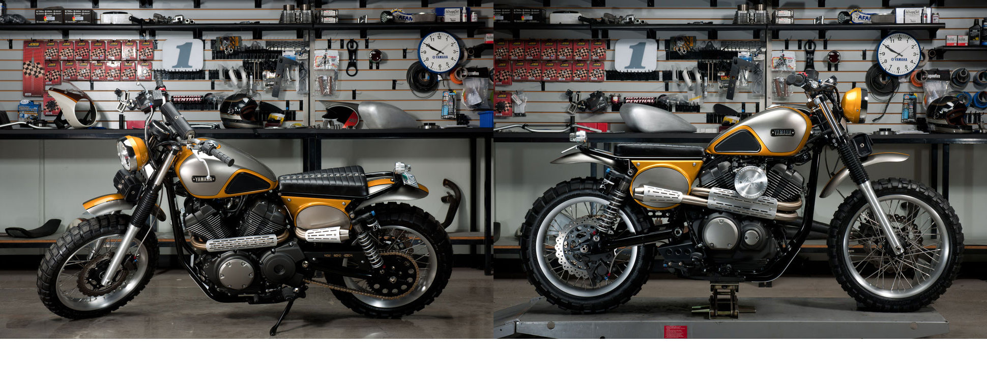 Faster Sons bygger scrambler av Yamaha SCR950. Snyggt bygge. | Tjock ...
