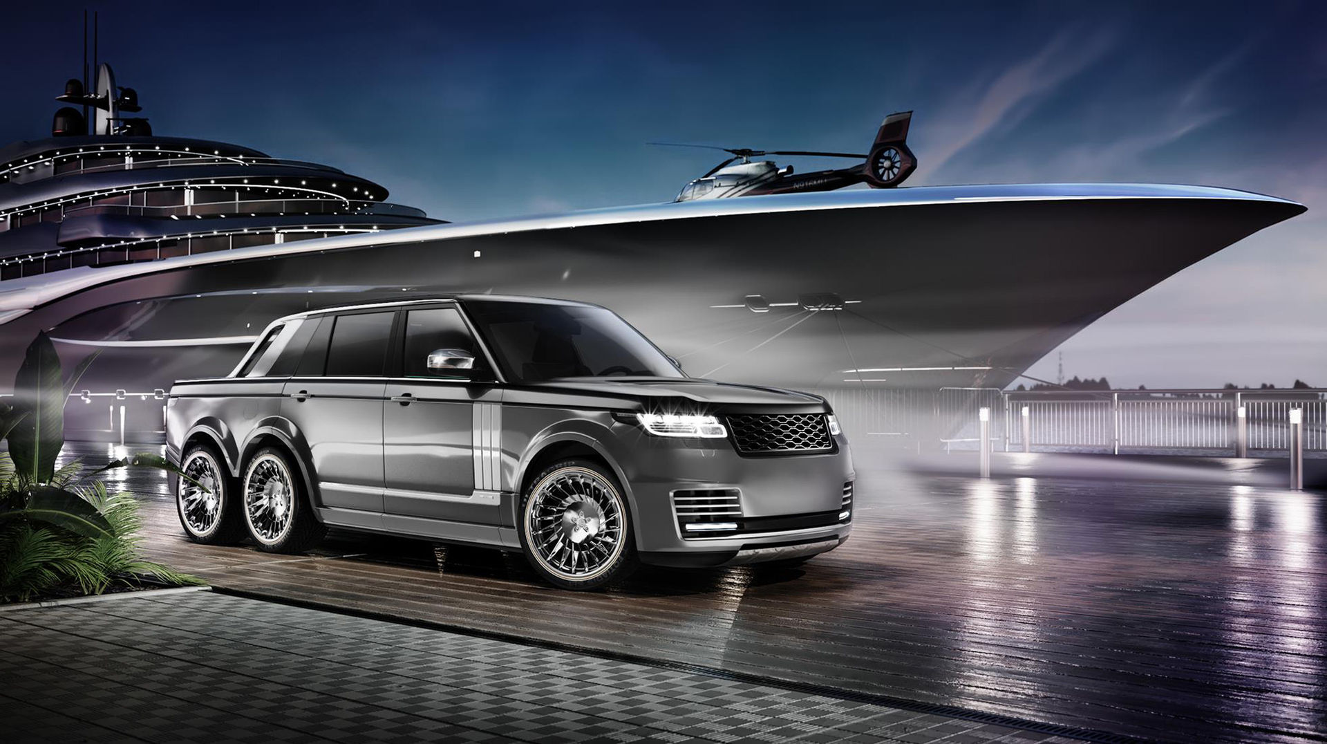 Äntligen En Ny Range Rover Med Sex Hjul Har Dessutom Flak Feber Bil