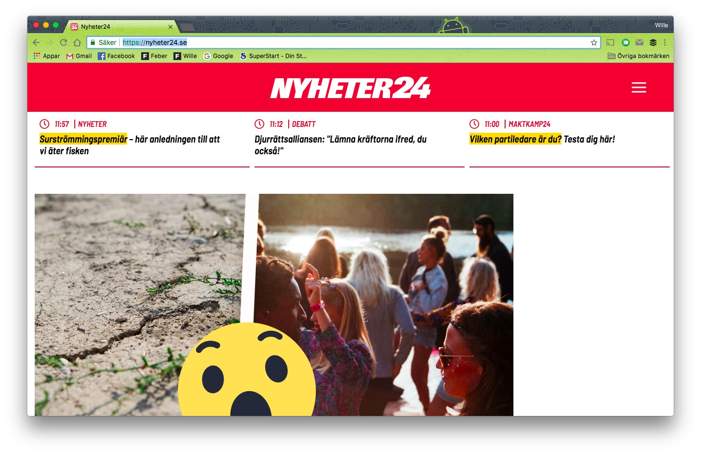 Nyheter24 får ny design. Lagom till tioårsjubileumet. | Feber / Internet