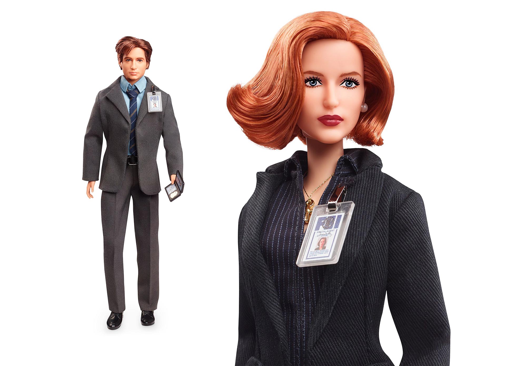 Nu kommer Mulder och Scully som Barbie-dockor. Snygga den här gången ...