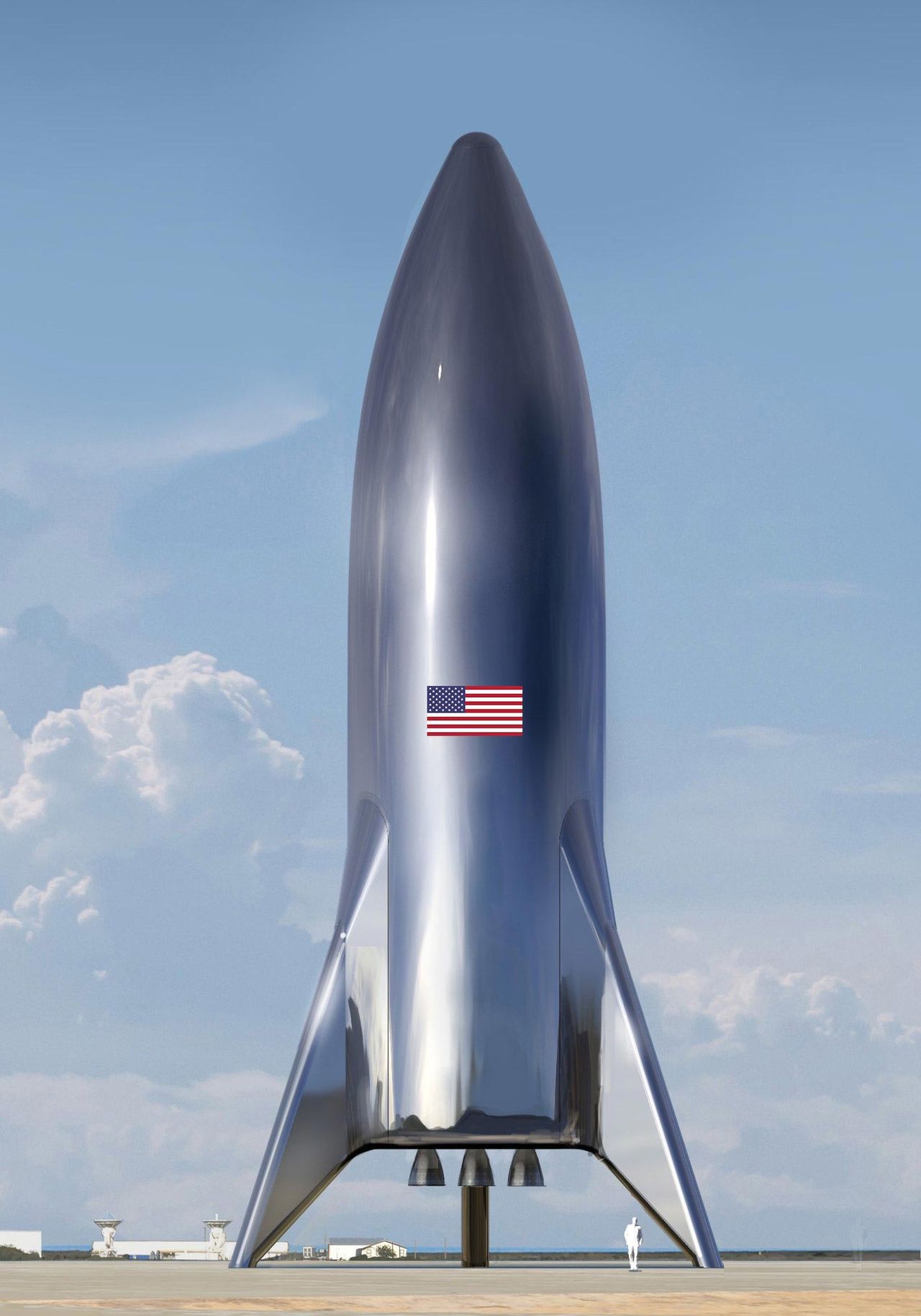 SpaceX visar illustration på Starship. Flyg jorden runt på under ...