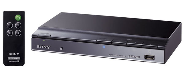 HDMI-switch med fjärrkontroll från Sony. Om du behöver lite mer HD ...
