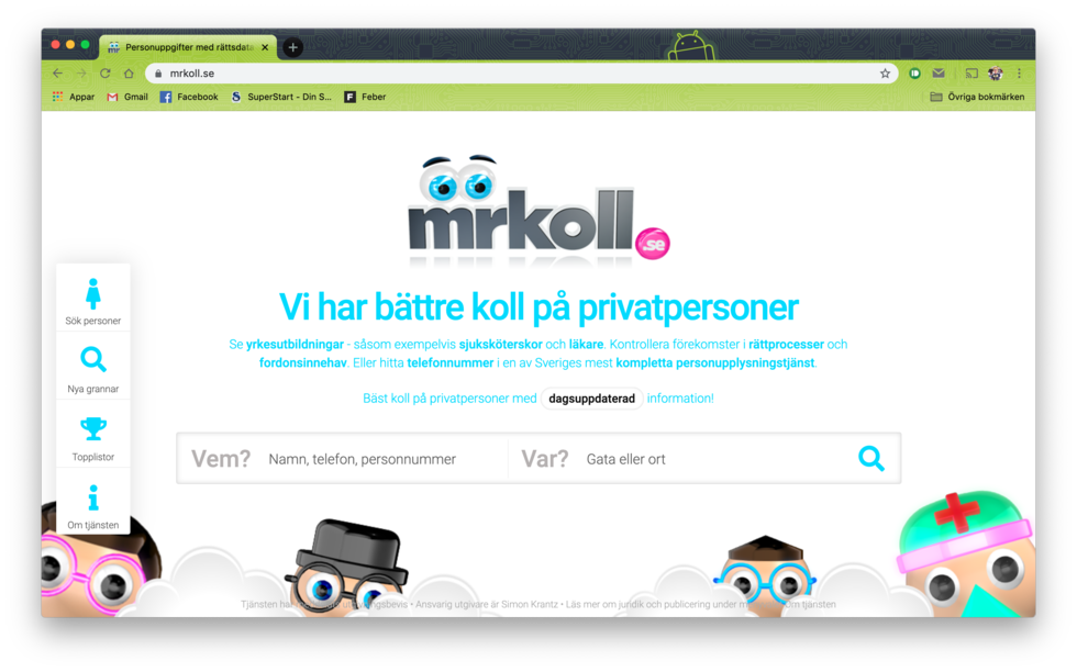 MrKoll får böter för olaglig kreditupplysning. Personupplysningstjänst ...