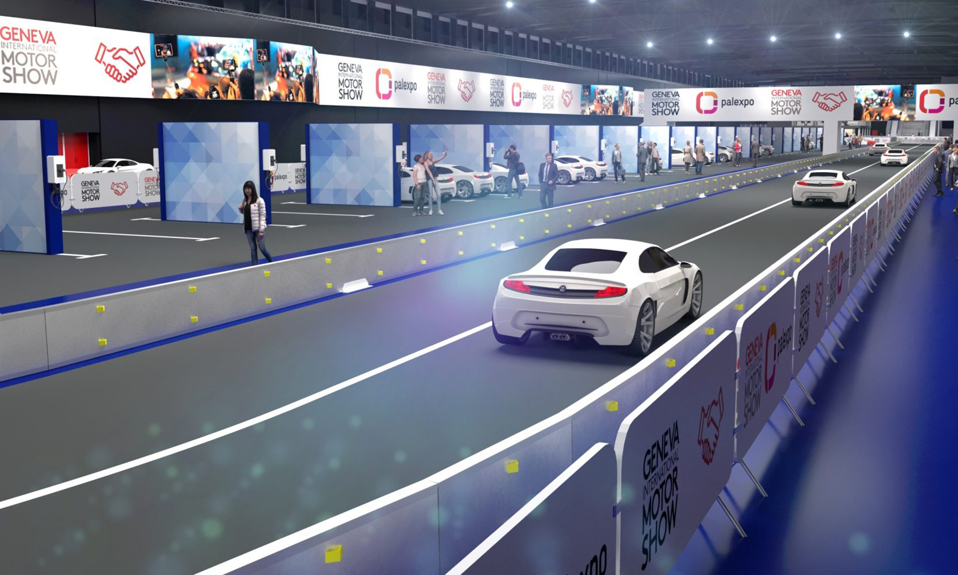 Årets bilmässa i Genève får testbana inomhus. 456 meter lång. | Feber / Bil