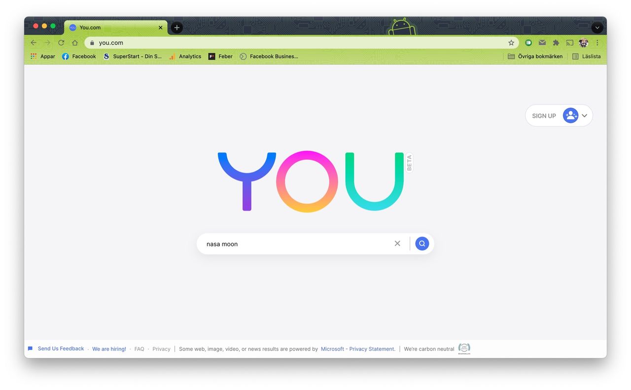 You.com är en sökmotor som fokuserar på integritet. Vill bli ett ...