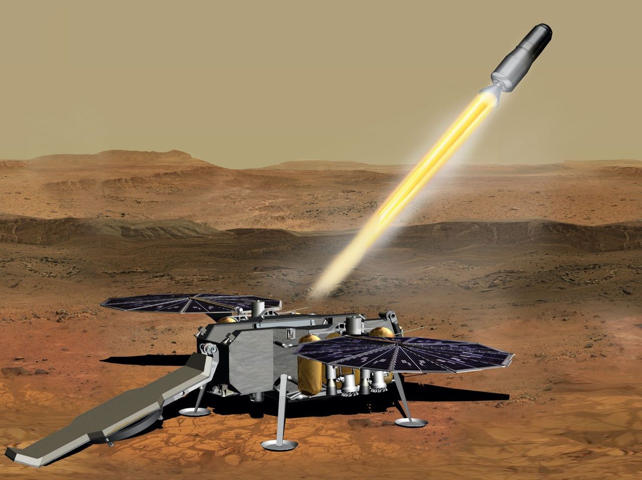 Lockheed Martin ska bygga Mars-raketen MAV. Mars Ascent Vehicle ska åka ...