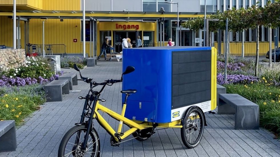 Ikea ska börja leverera med solcellsdrivna cyklar. Ett litet solsystem ...
