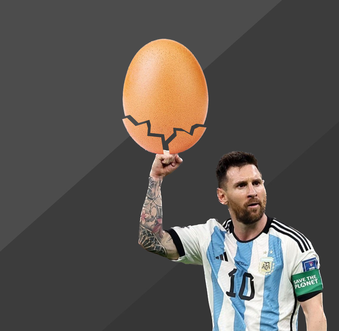 Nu har Messi knäckt ägget. Har den mest gillade bilden på Instagram ...