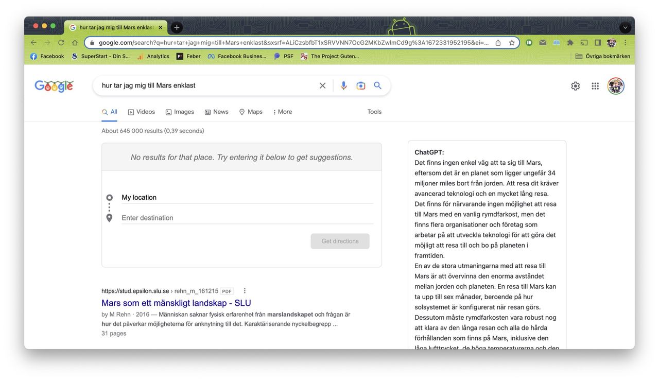 Nu finns ChatGPT som tillägg till Chrome. Om du vill ha svar från en artificiell intelligens när ...