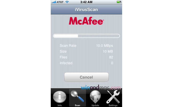 McAfee för iPhone och iPod Touch. . | Feber / Mac