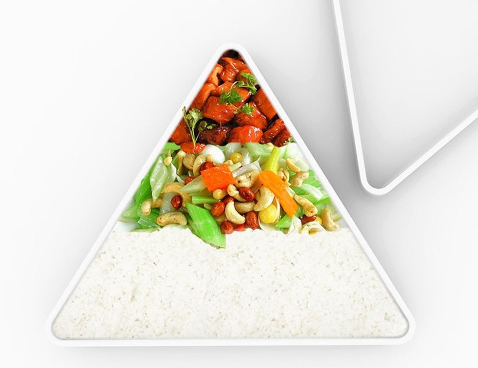 Matpyramiden. En trekantig lunchbox. | Feber / Hem