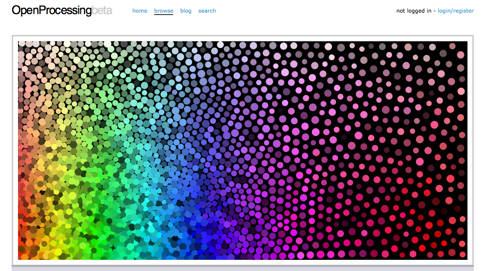 OpenProcessing. Visa dina Processing-experiment. | Feber / Webb